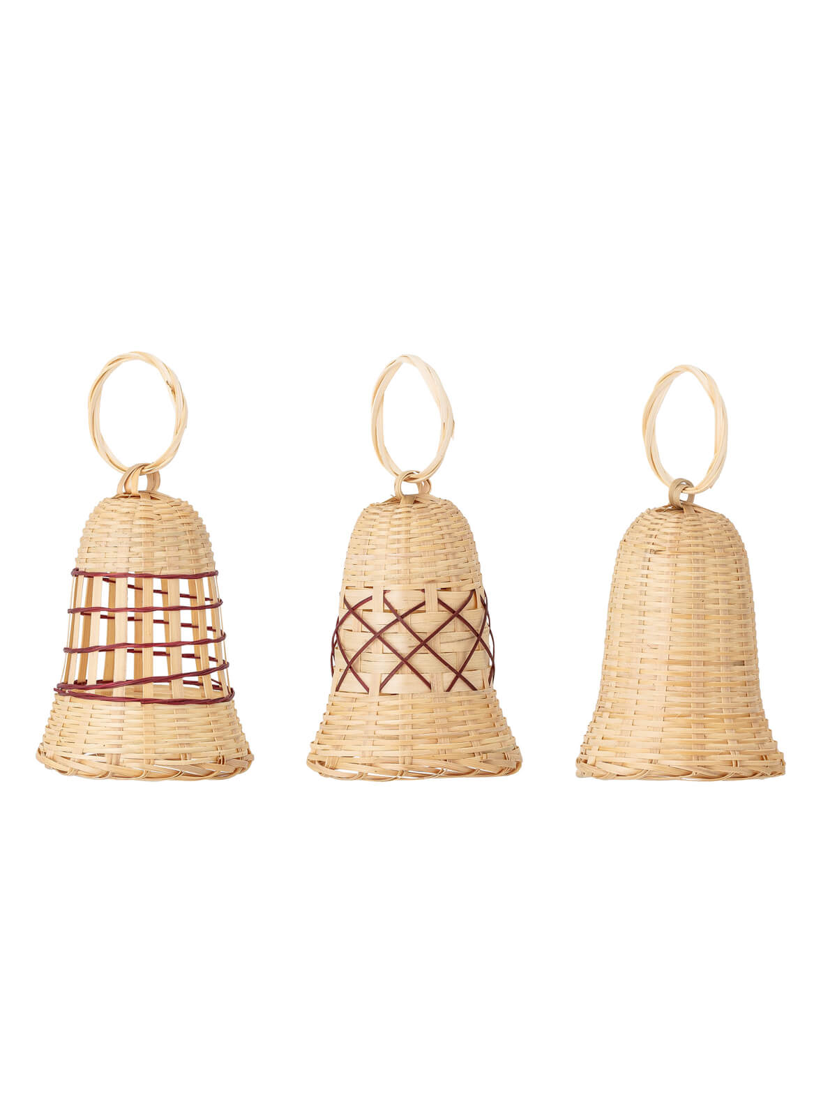 Woven Bell Set of 3 Bamboo Sciona Akon | Christmas Tree Ornament ...