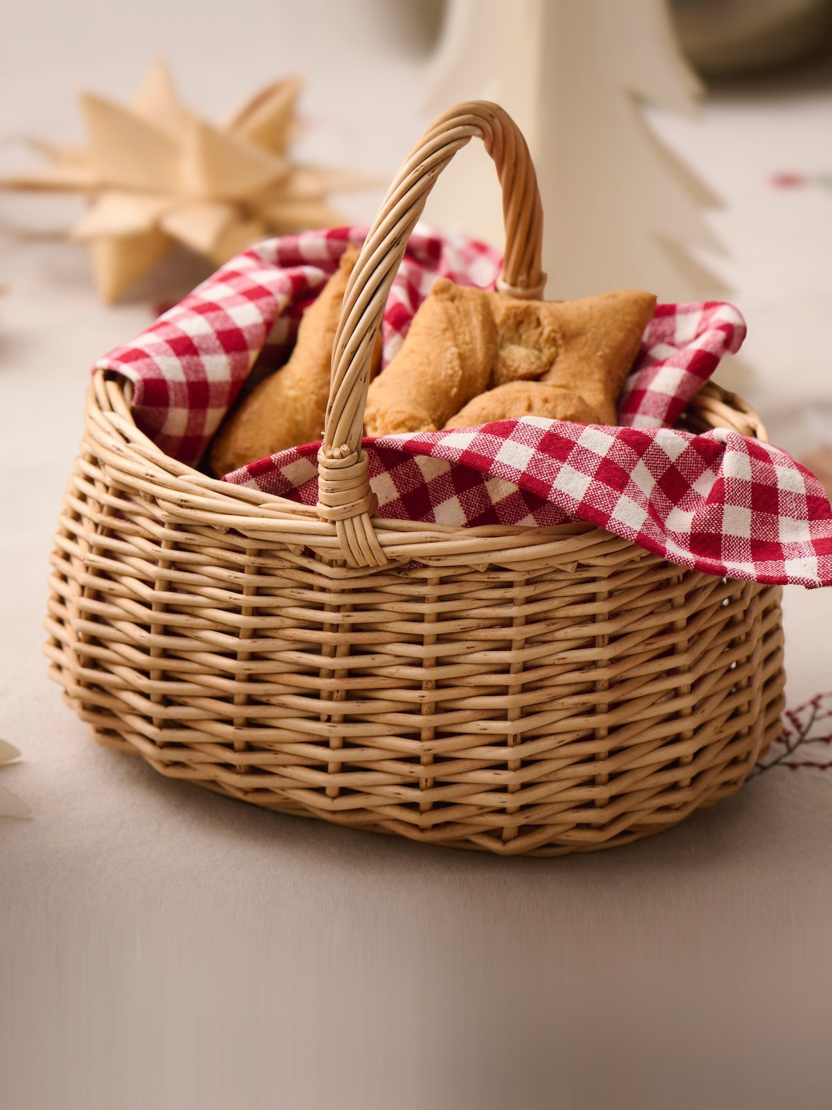 Wicker Basket Natural Willow Woven Small Bread Basket, Sustainable ...