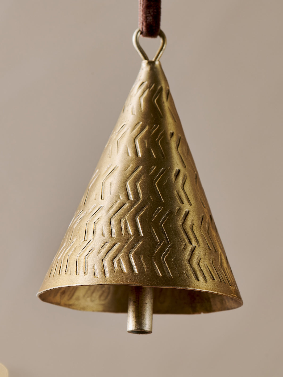 Manya Metal Bell Baubles Brass Set Of 3 | Christmas Decorations ...