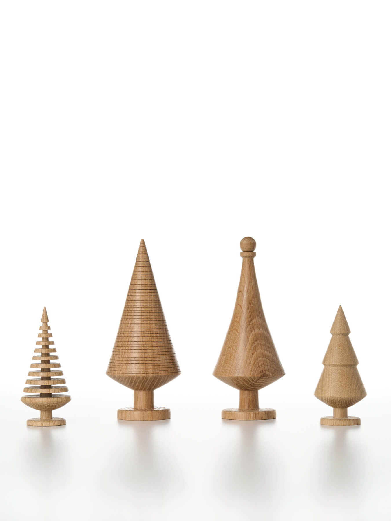 Solid Oak Wood Christmas Tree Ornaments Ashdown Woodland | Sustainable ...