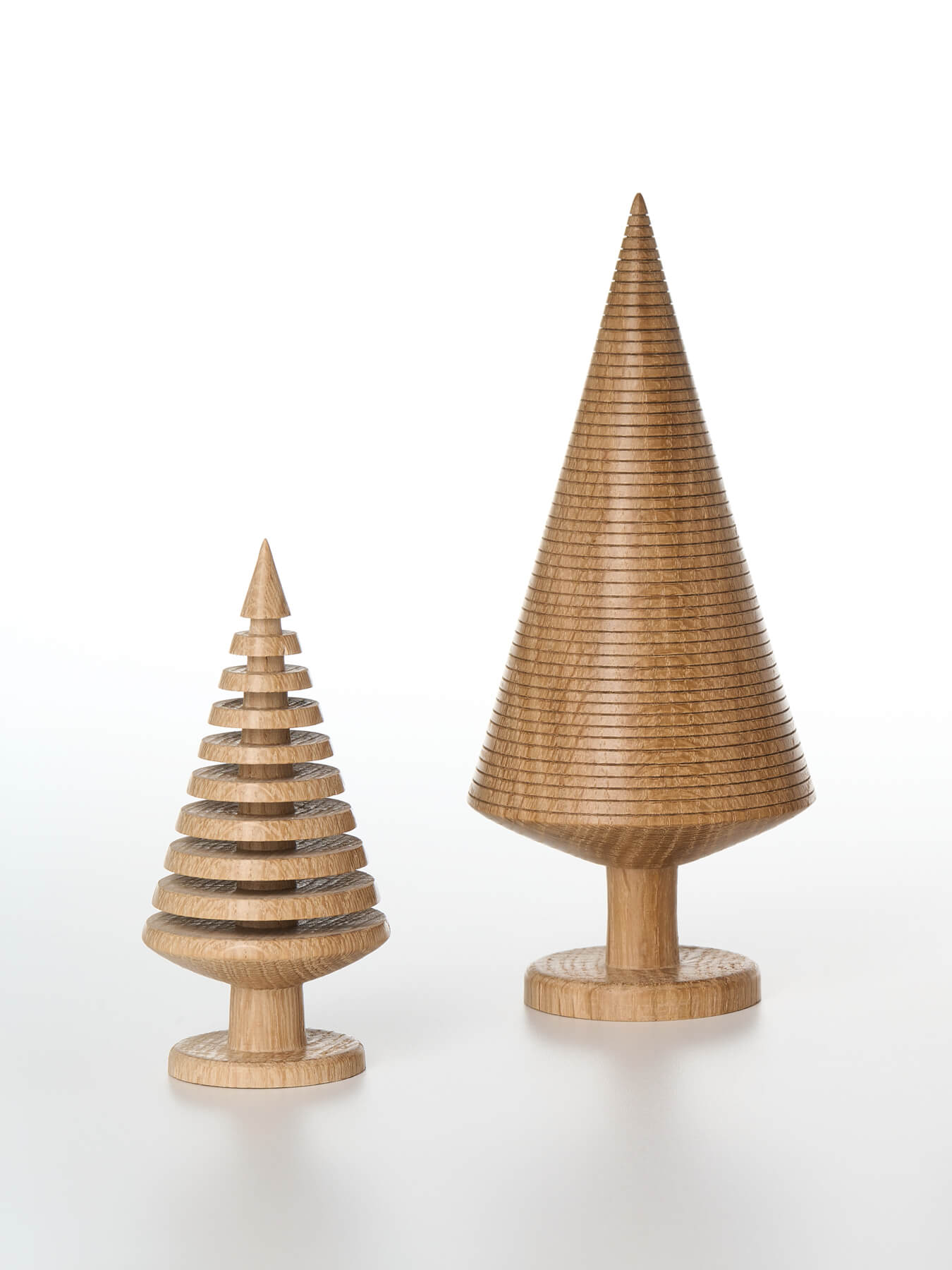 Solid Oak Wood Christmas Tree Ornaments Ashdown Woodland | Sustainable ...