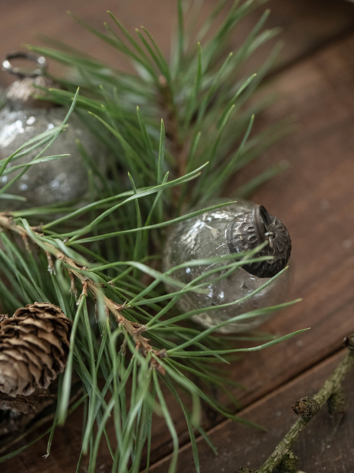 Mini Bauble Clear Glass Pebble Bauble Ornament | Tree Decoration ...