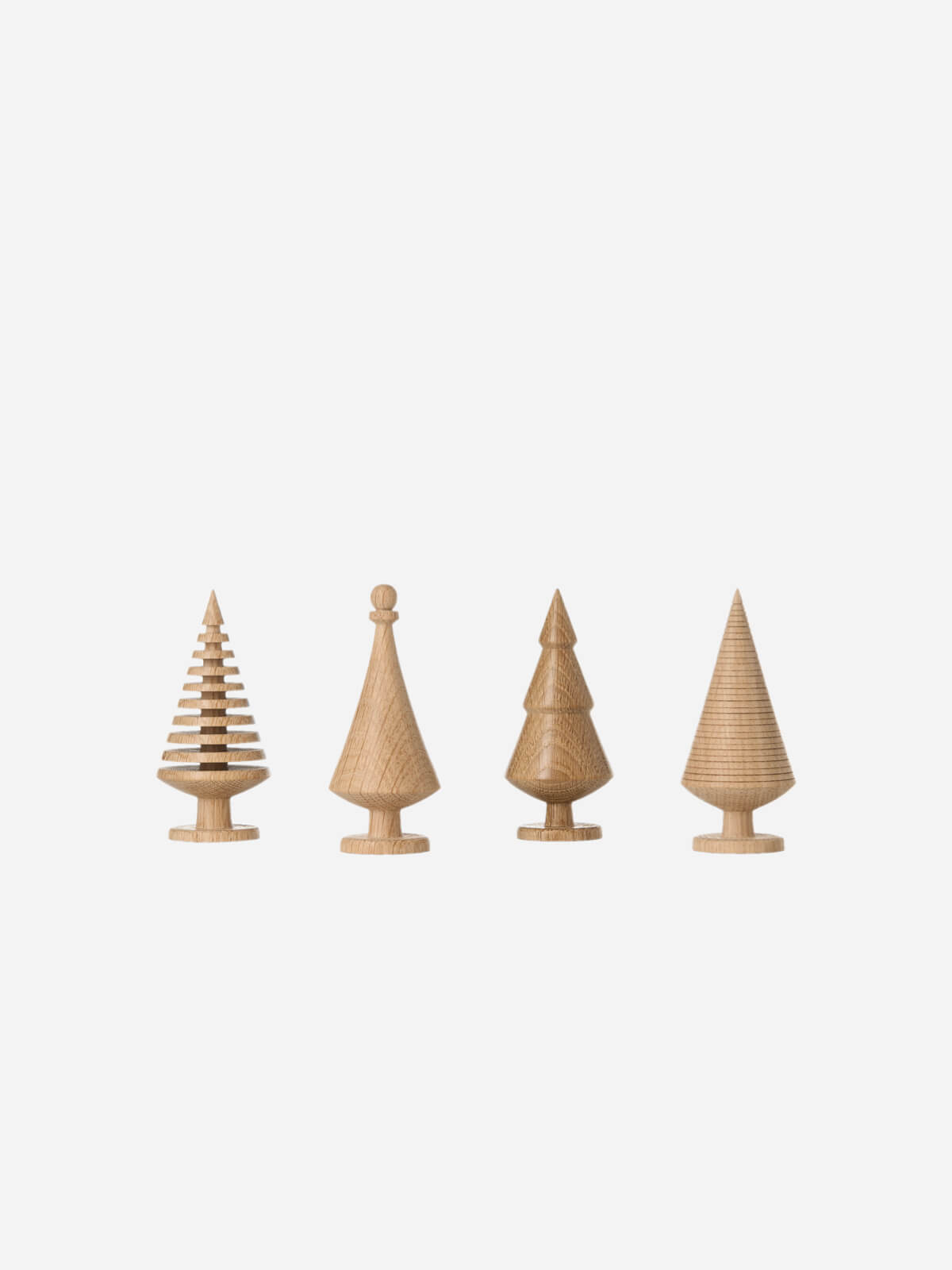 Solid Oak Christmas Trees - Small Collection Wooden Trees | Sustainable ...