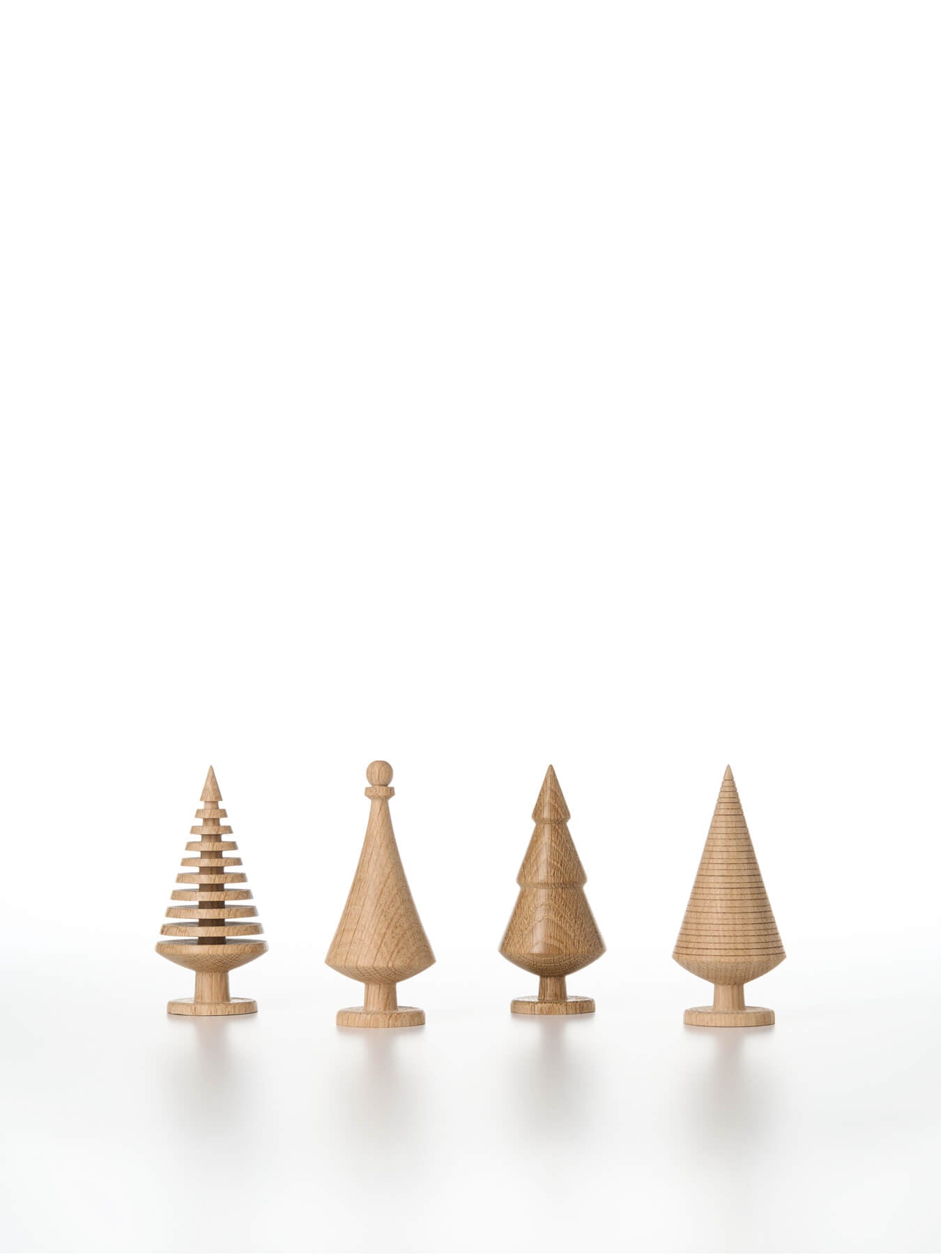 Solid Oak Christmas Trees - Small Collection Wooden Trees | Sustainable ...