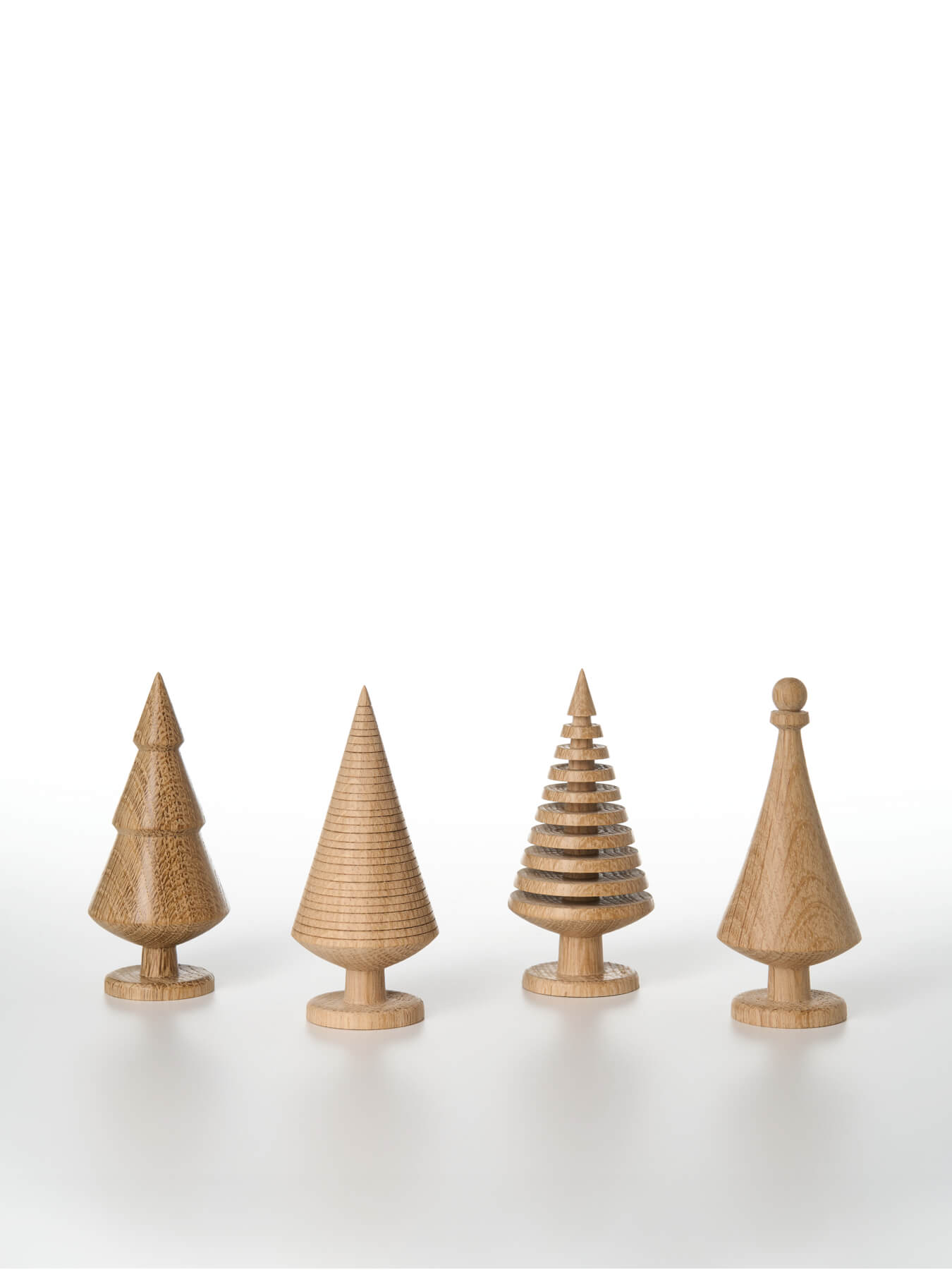 Solid Oak Christmas Trees - Small Collection Wooden Trees | Sustainable ...