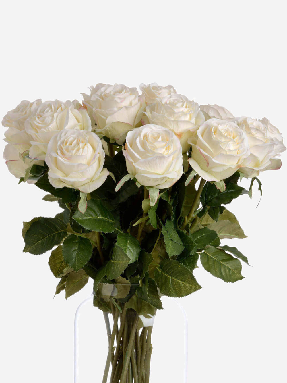 White Rose Bud Artificial Flower Stem Spray | Faux Flowers & Artificial ...